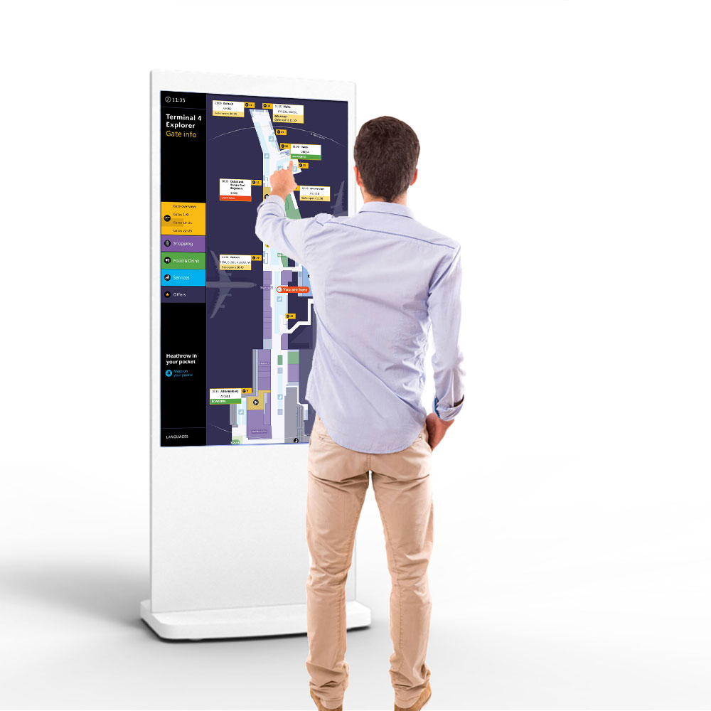 Freestanding Digital PCAP Touch Screen Posters | Digital Signbox