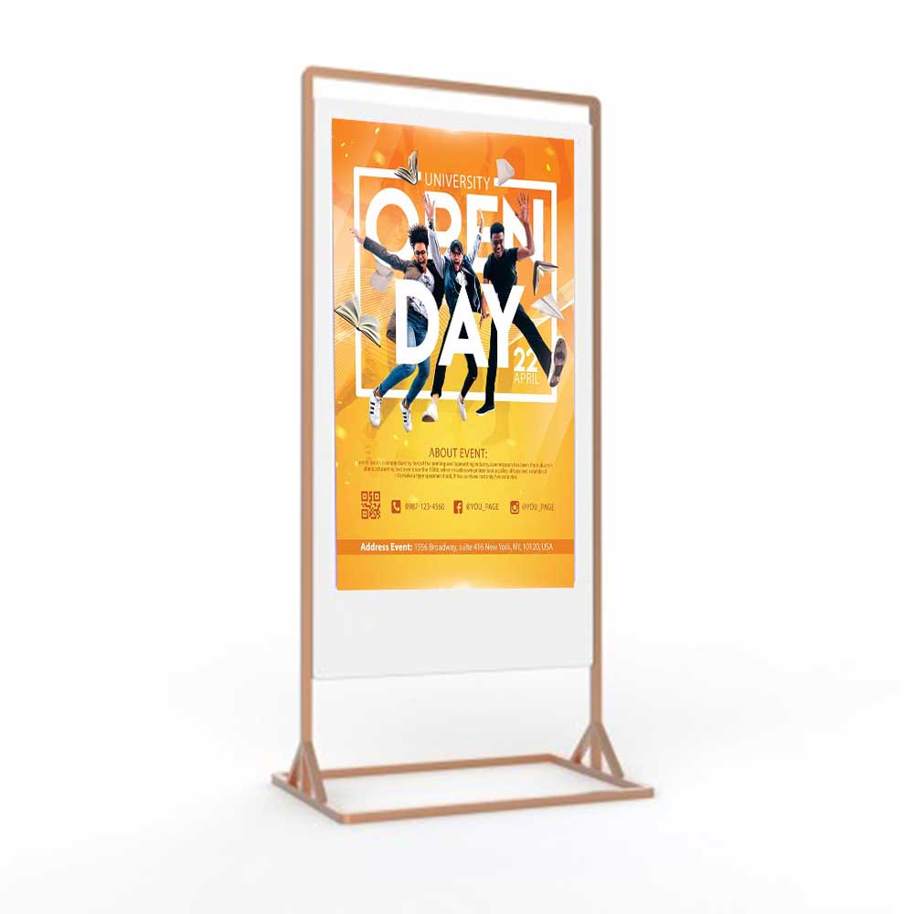 Superslim Double Sided Freestanding Poster Display Screens | Digital ...